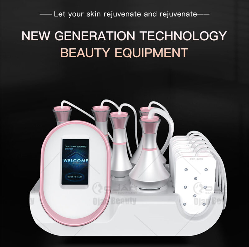 6 In 1 80K Ultrasonic Cavitation Machine | Vacuum RF, Lipo Laser, EMS ...